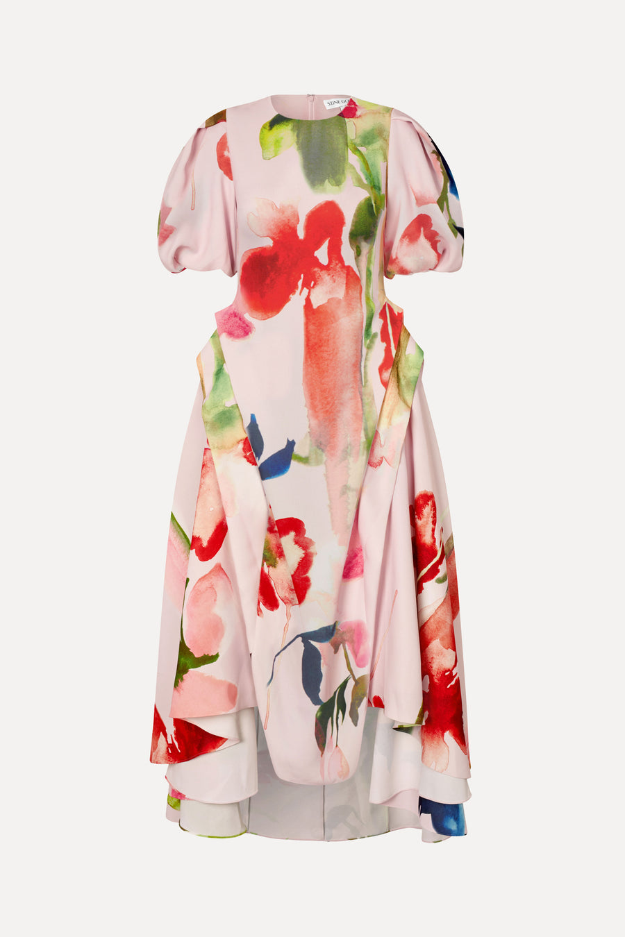 Ruffling Voluminous Dress - End Of Summer Garden - Stine Goya